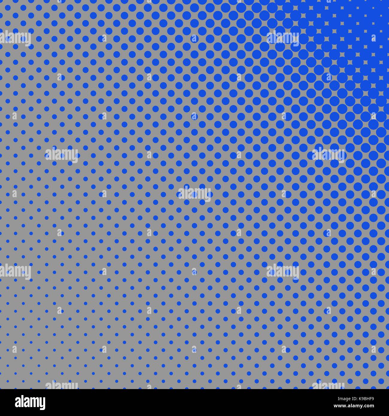 Halftone Dot Pattern Background Vector Graphic Design From Blue Circles In Varying Sizes On
