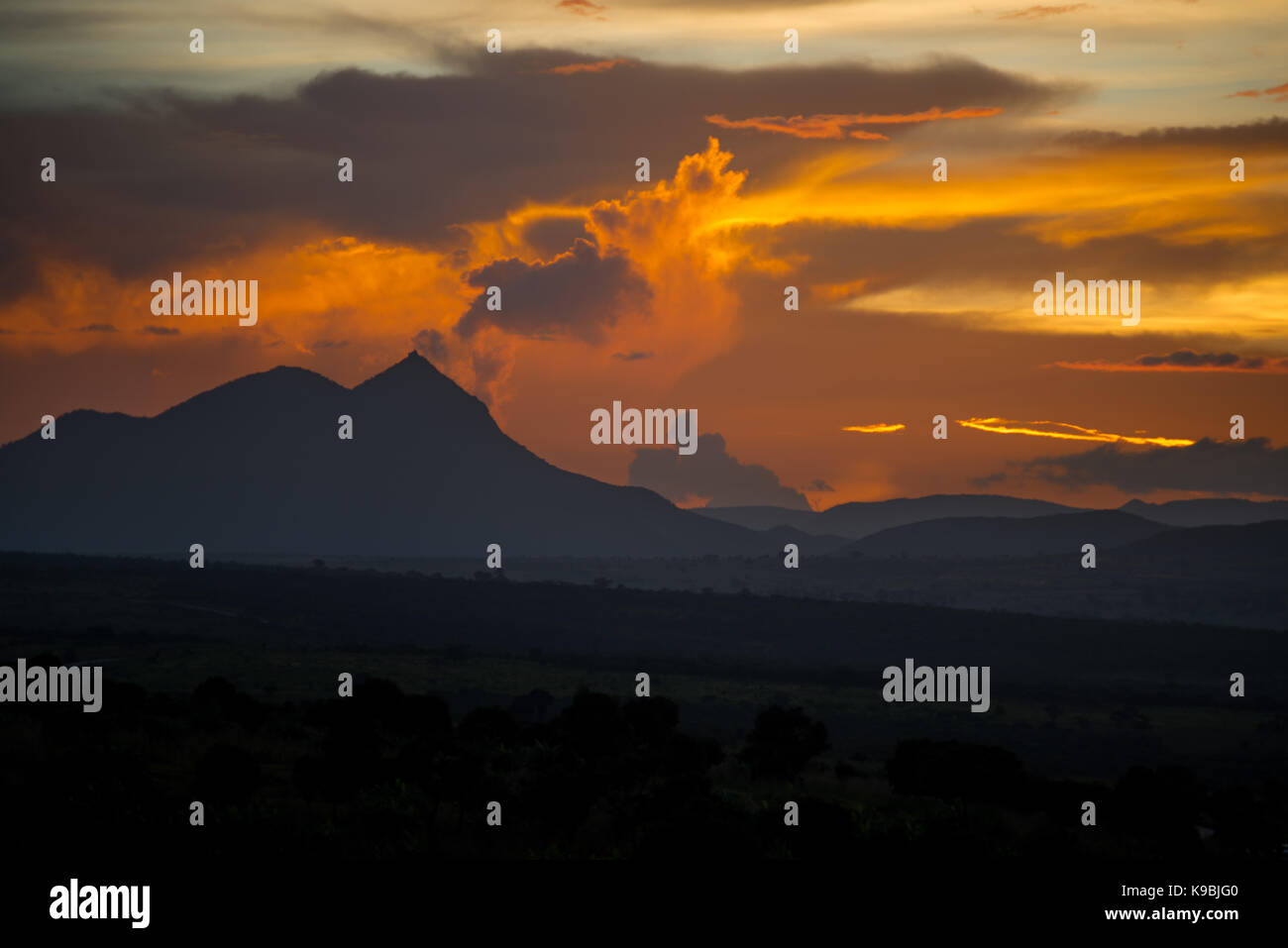Sunset in Alto Hama Stock Photo - Alamy
