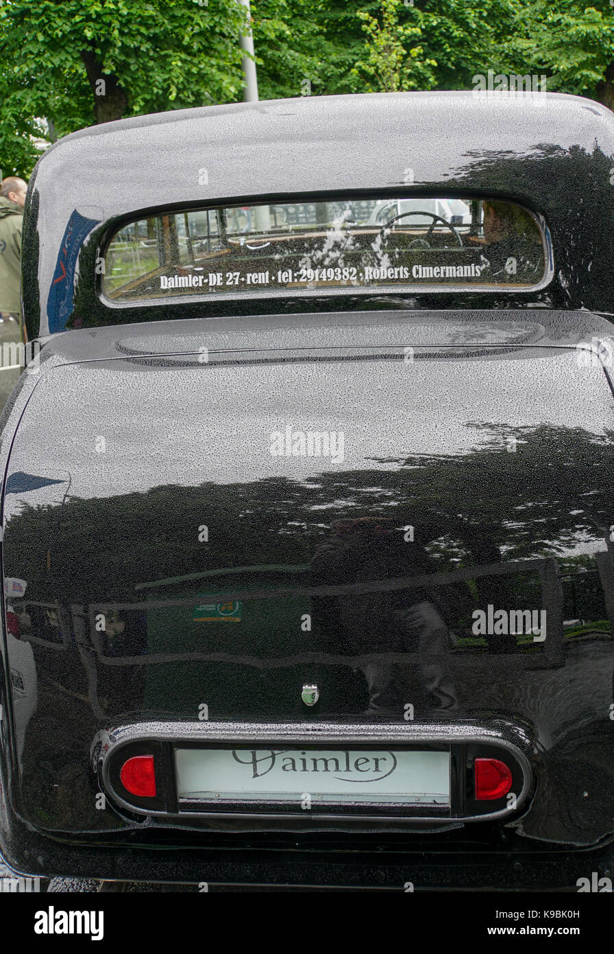 Daimler DE27 Classic car on display at the start of the Riga to Mykonos ...