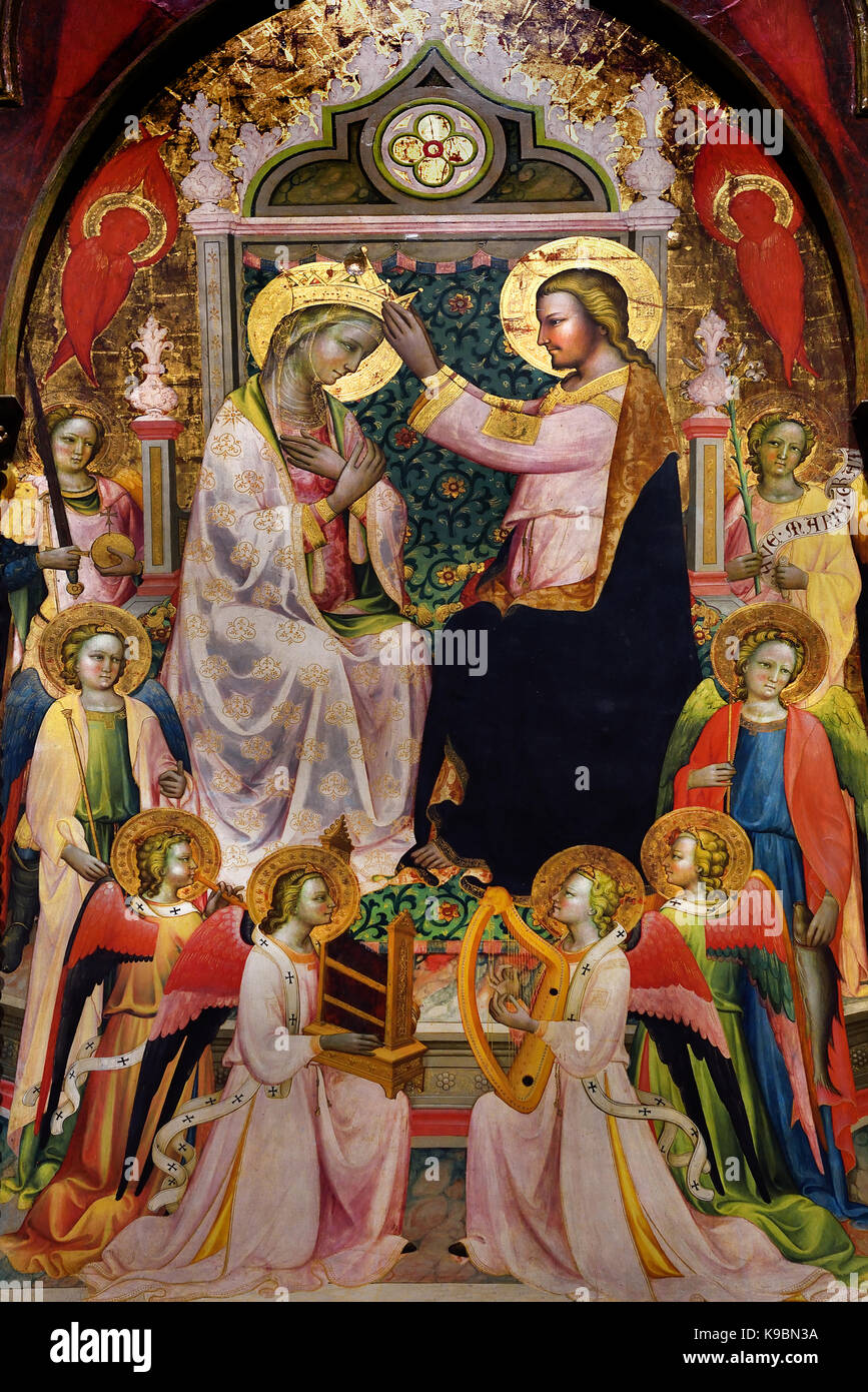 Coronation of the Virgin with Angels and Saints 1420 by Rossello di ...