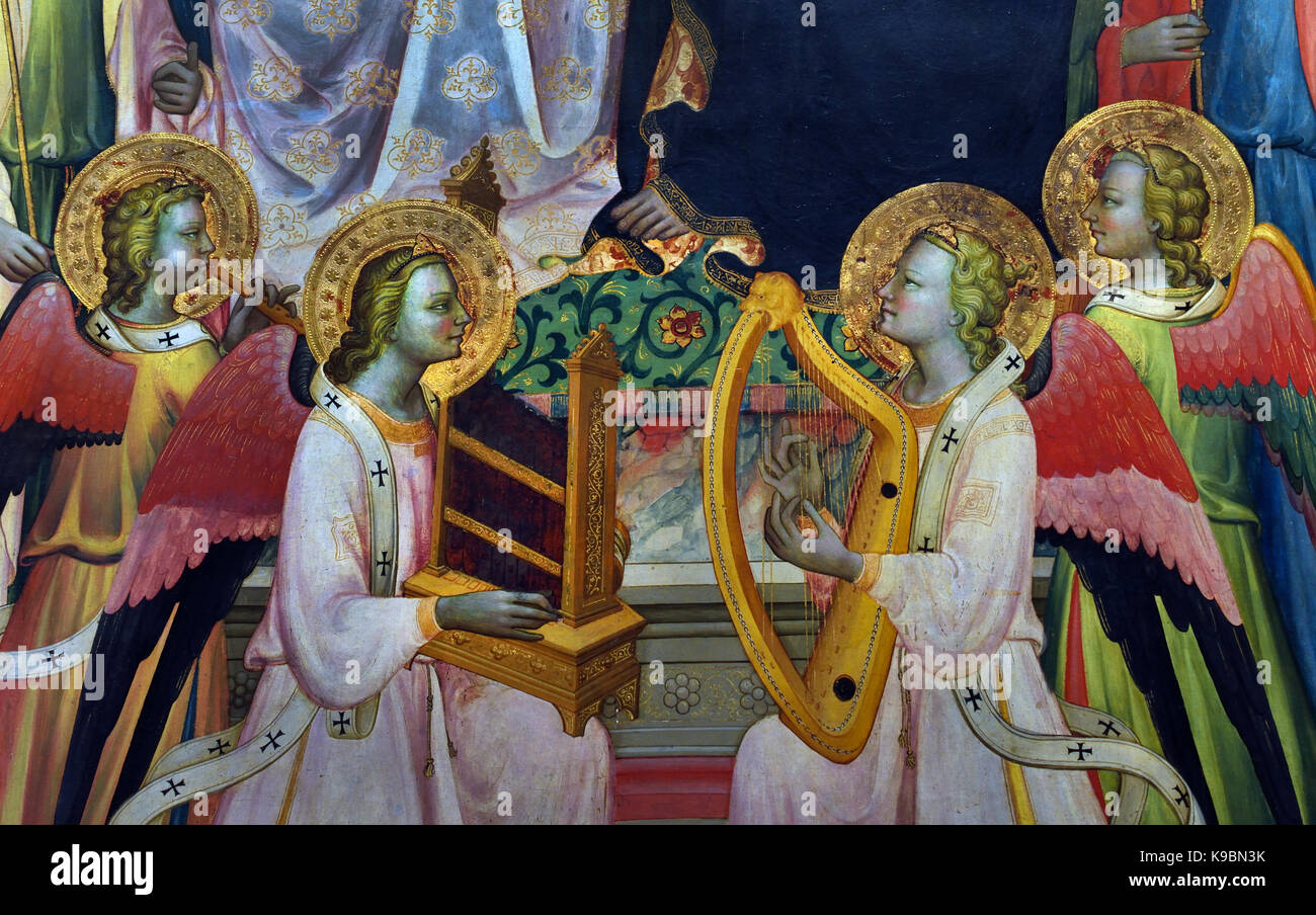 Coronation of the Virgin with Angels and Saints 1420 by Rossello di ...