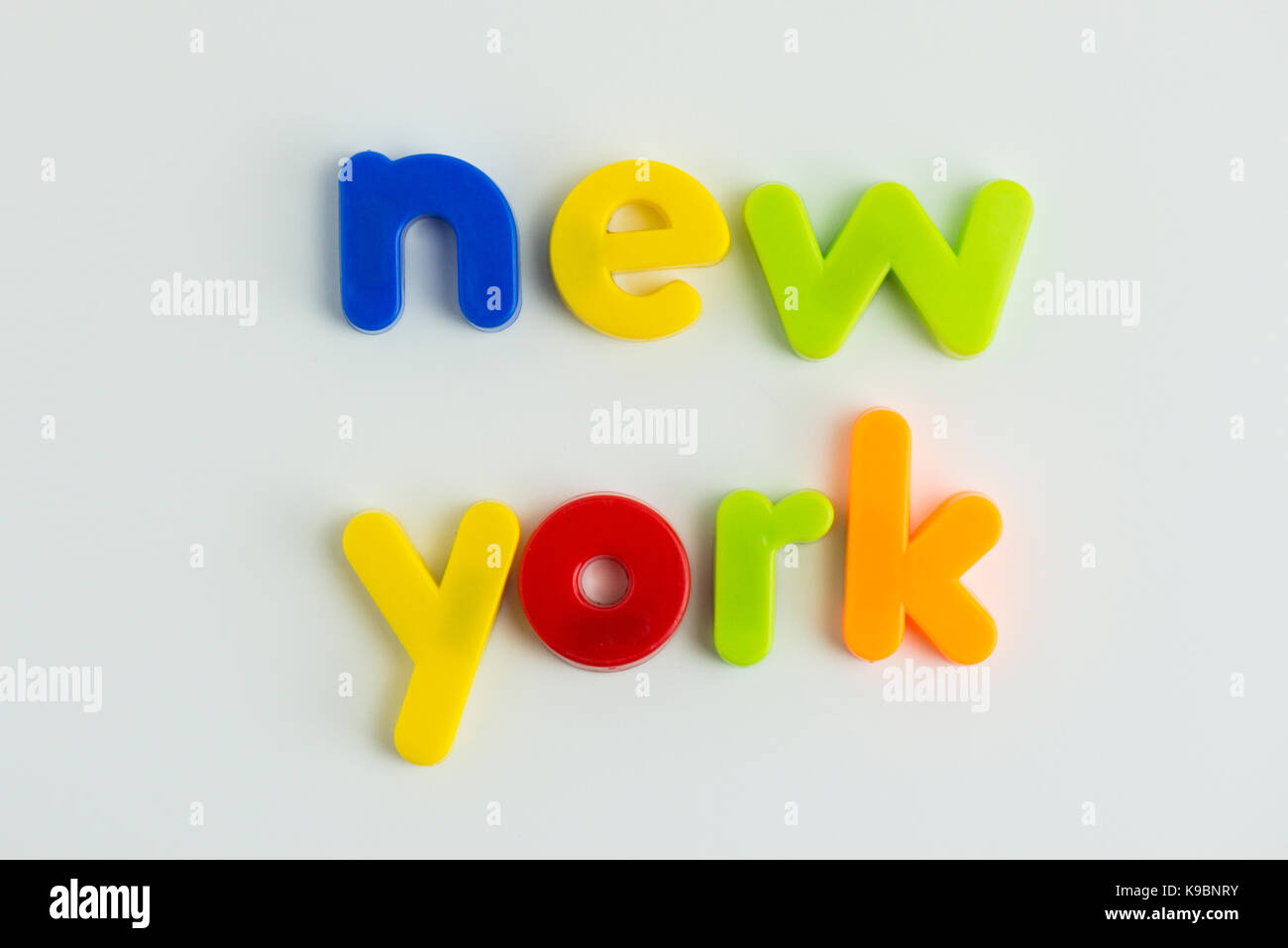 new york words in colourful children's letters Stock Photo - Alamy