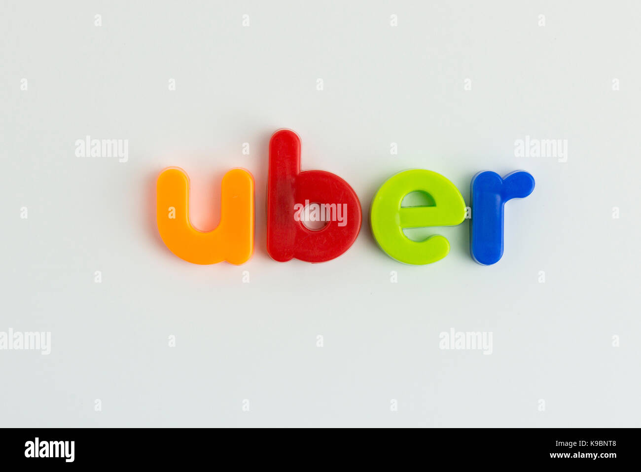 uber word in colourful children's letters Stock Photo - Alamy