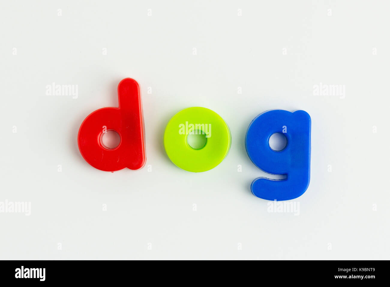 dog word in colourful children's letters Stock Photo - Alamy