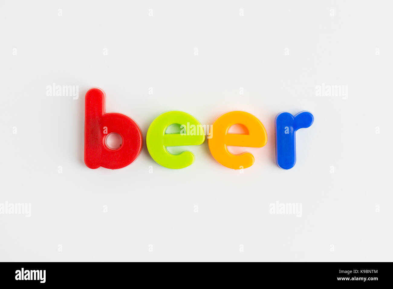 beer word in colourful children's letters Stock Photo - Alamy