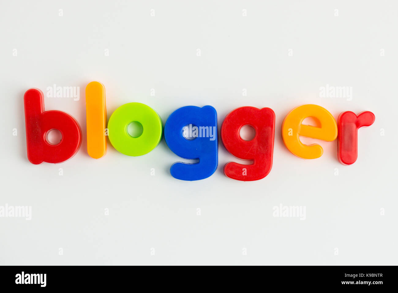 blogger word in colourful children's letters Stock Photo - Alamy