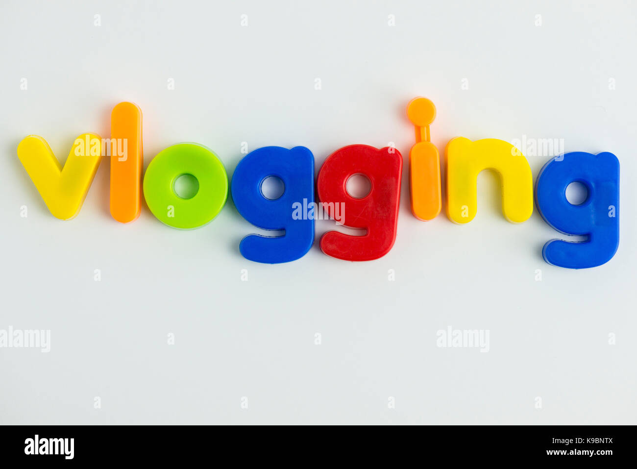 vlogging word in colourful children's letters Stock Photo - Alamy