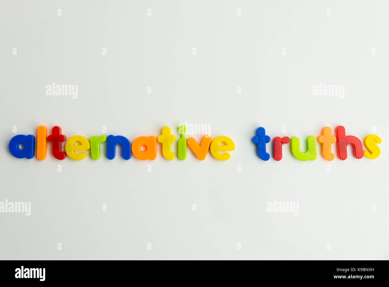 alternative truths words in colourful children's letters Stock Photo ...