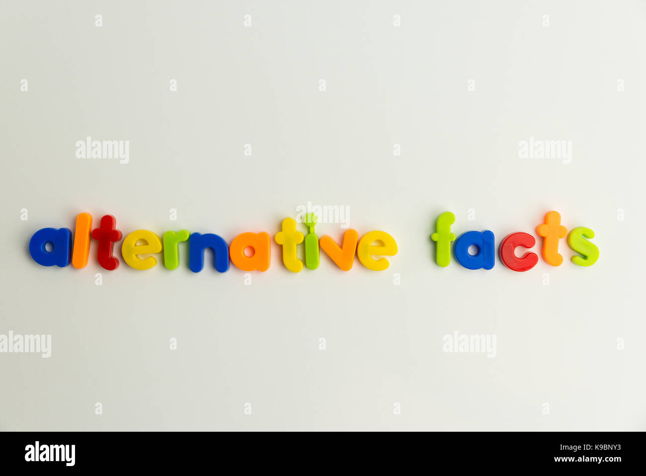 alternative facts words in colourful children's letters Stock Photo - Alamy