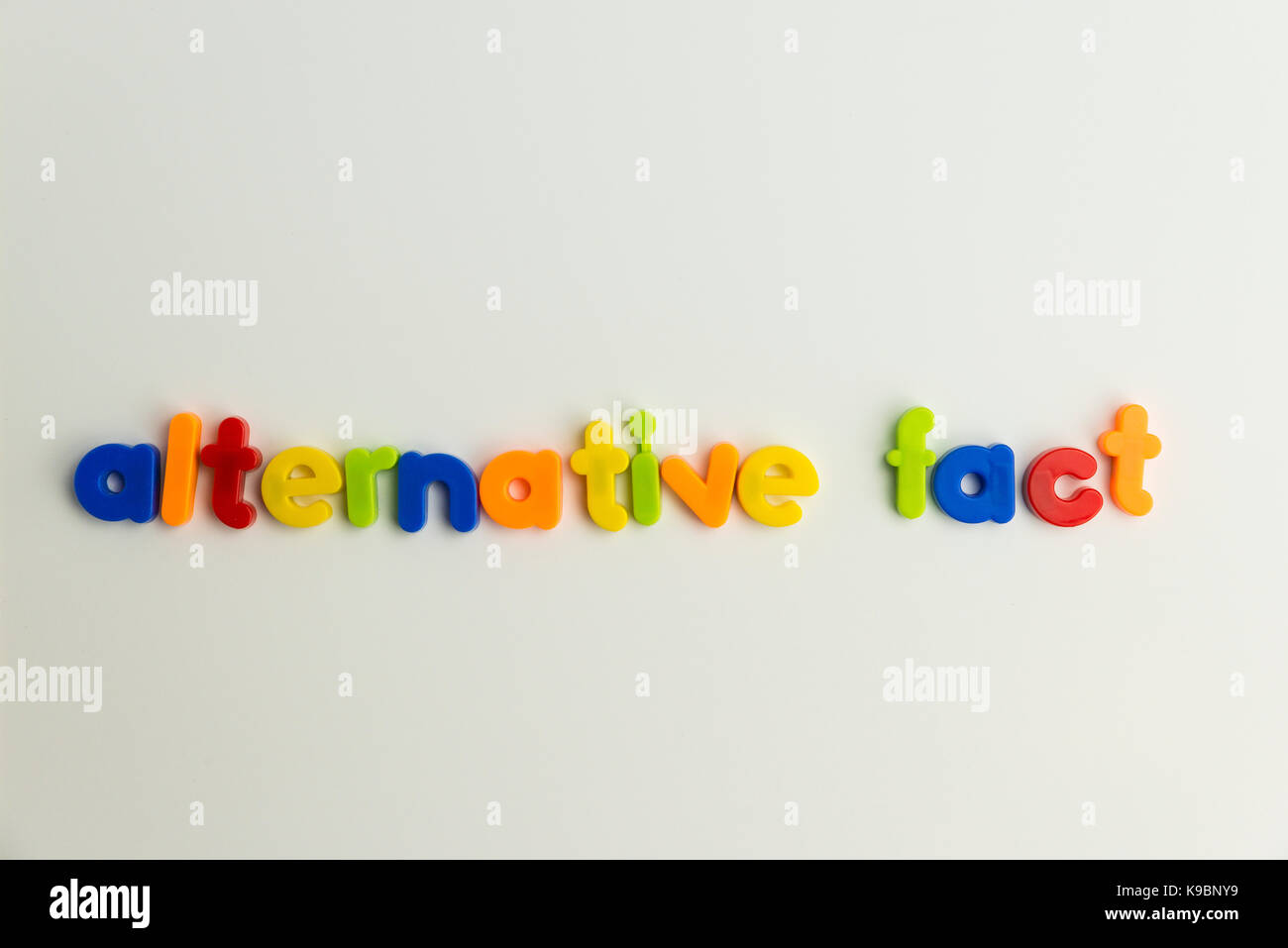 alternative fact words in colourful children's letters Stock Photo - Alamy