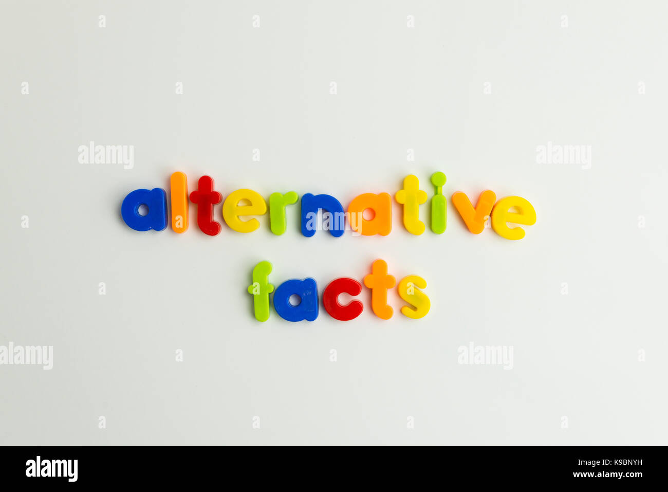 alternative facts words in colourful children's letters Stock Photo - Alamy