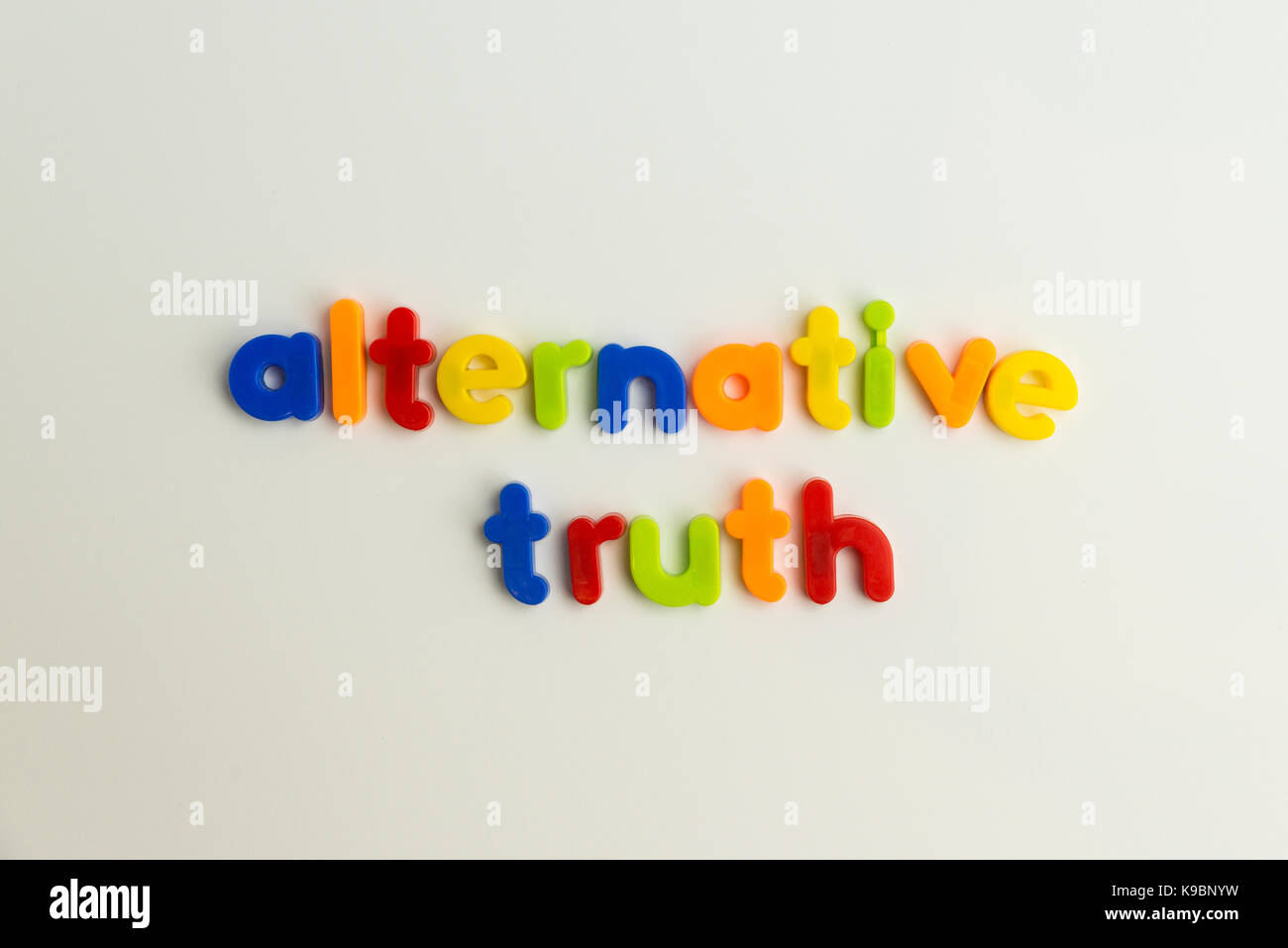 alternative truth words in colourful children's letters Stock Photo - Alamy