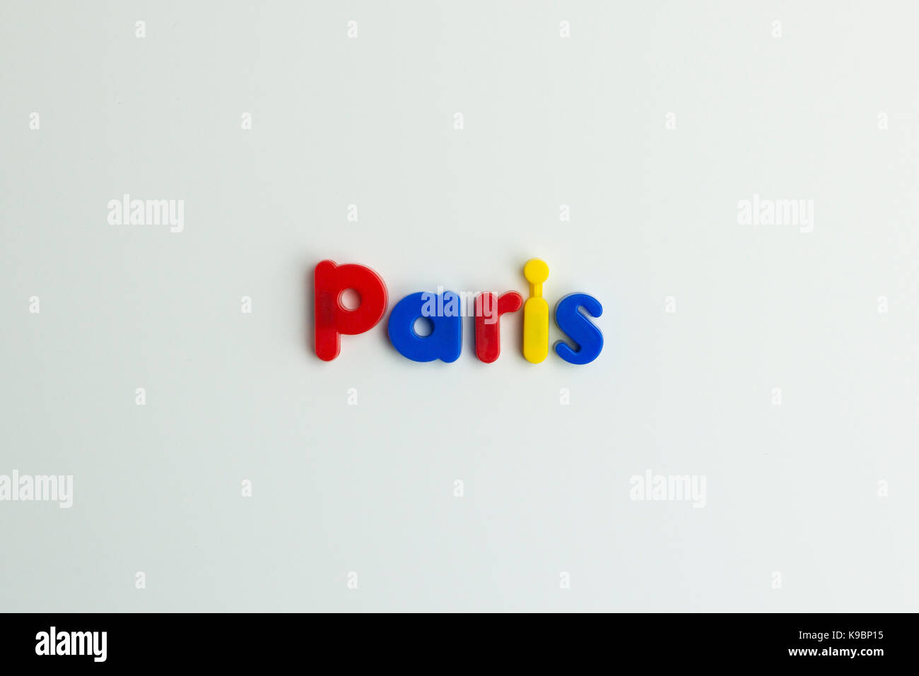 paris word in colourful children's letters Stock Photo - Alamy