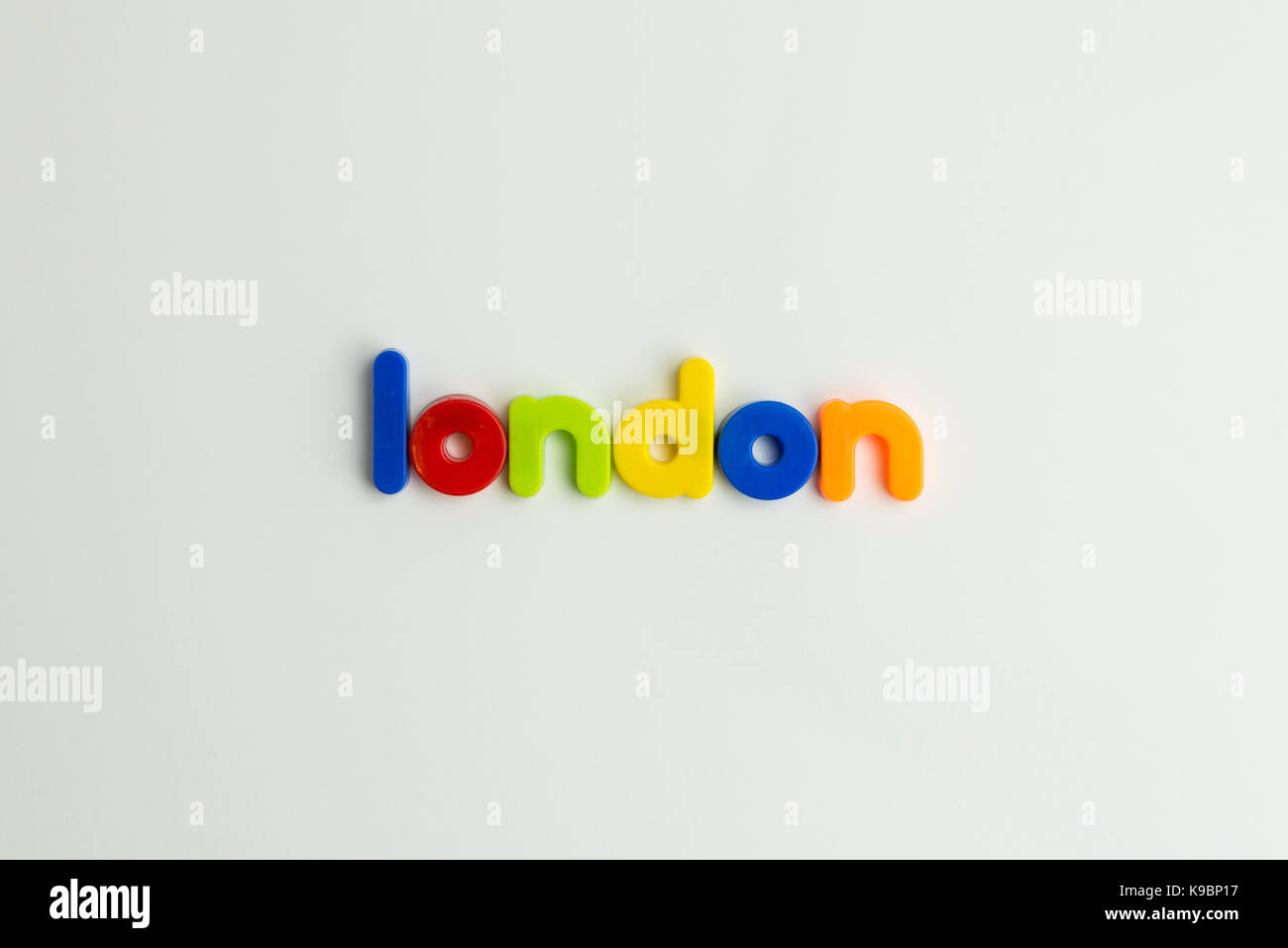 london word in colourful children's letters Stock Photo - Alamy