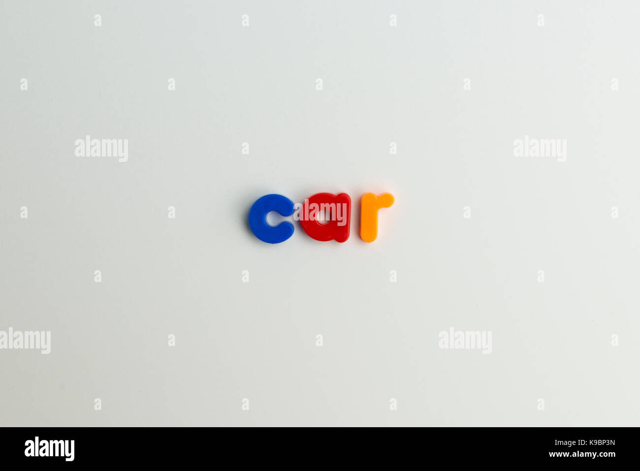 car word in colourful children's letters Stock Photo - Alamy