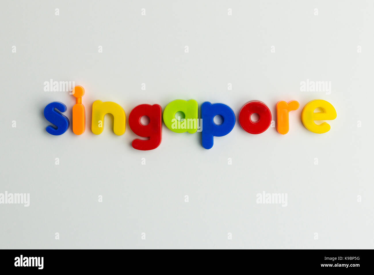 singapore word in colourful children's letters Stock Photo - Alamy