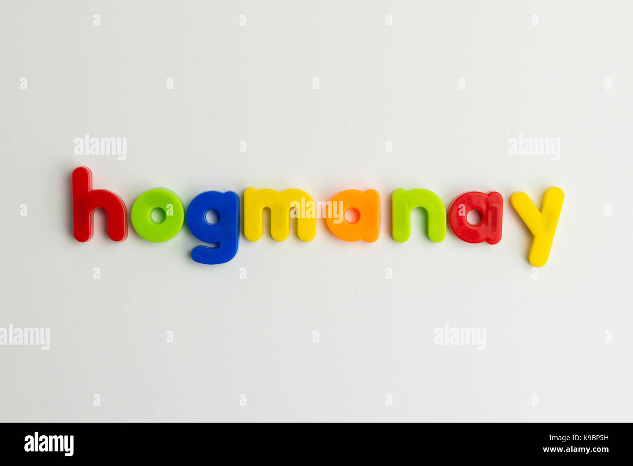hogmanay word in colourful children's letters Stock Photo - Alamy