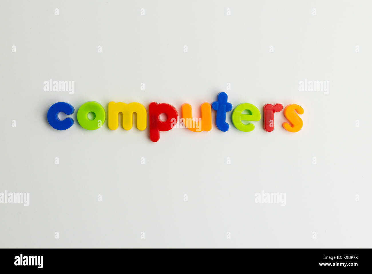 computers word in colourful children's letters Stock Photo - Alamy