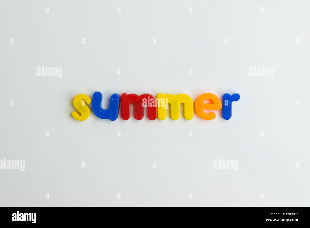 summer word in colourful children's letters Stock Photo - Alamy