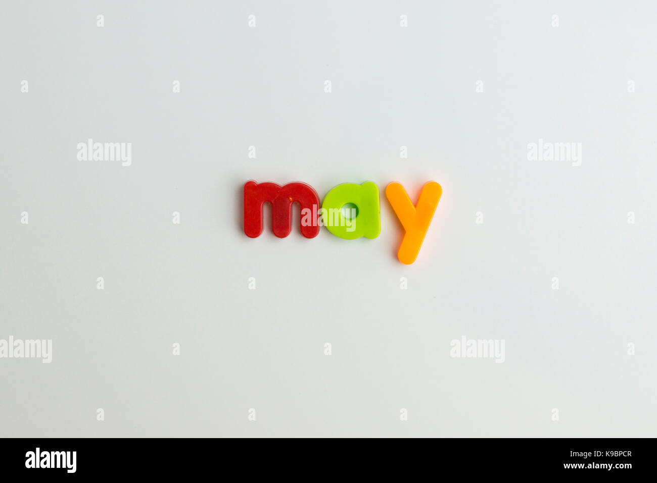 may word in colourful children's letters Stock Photo - Alamy