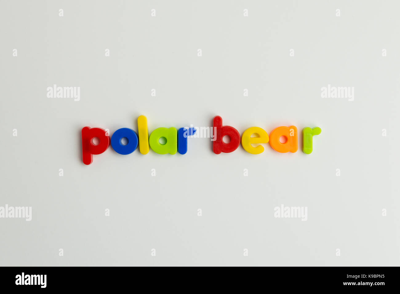 polar bear words in colourful children's letters Stock Photo - Alamy