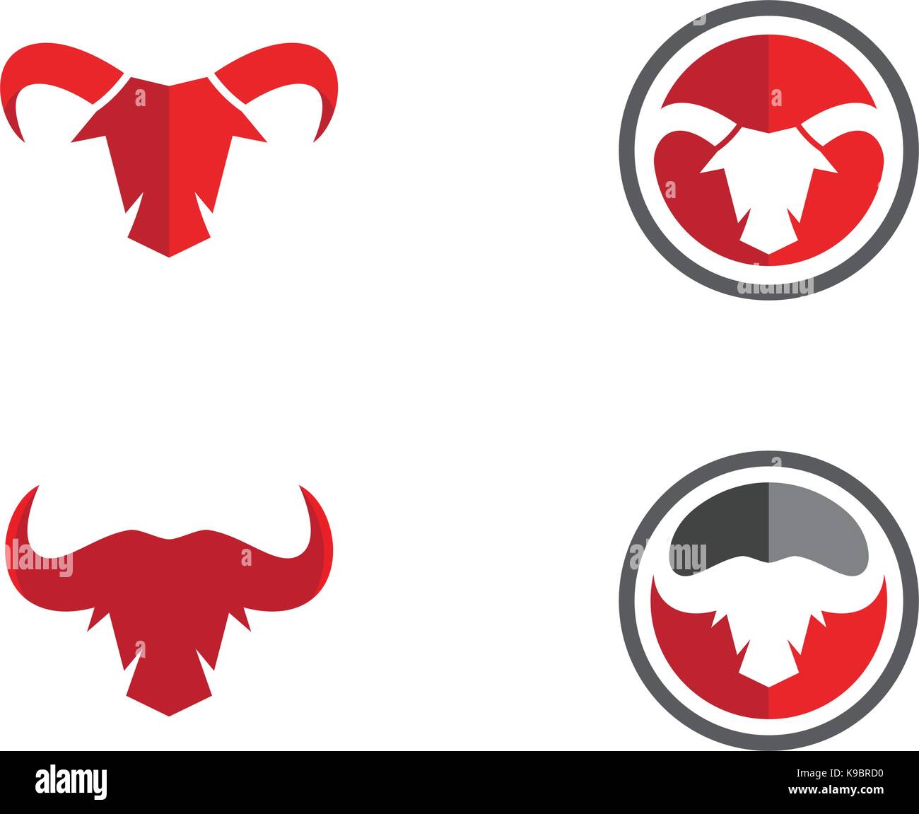 Red Bull Taurus Logo Template vector icon illustration Stock Vector ...