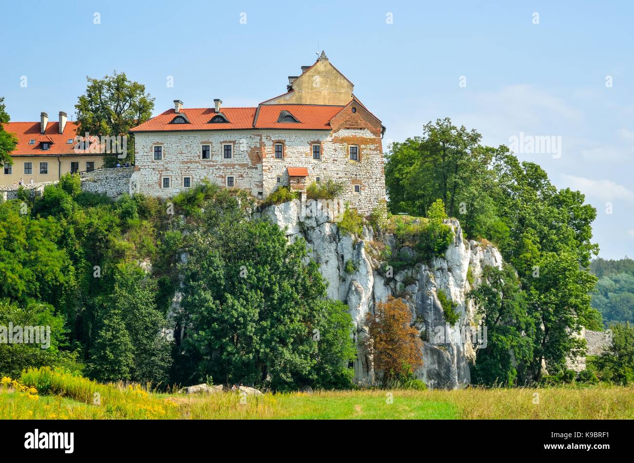 Beautiful historic monastery. Abbey of Benedicts in Tyniec near Krakow ...