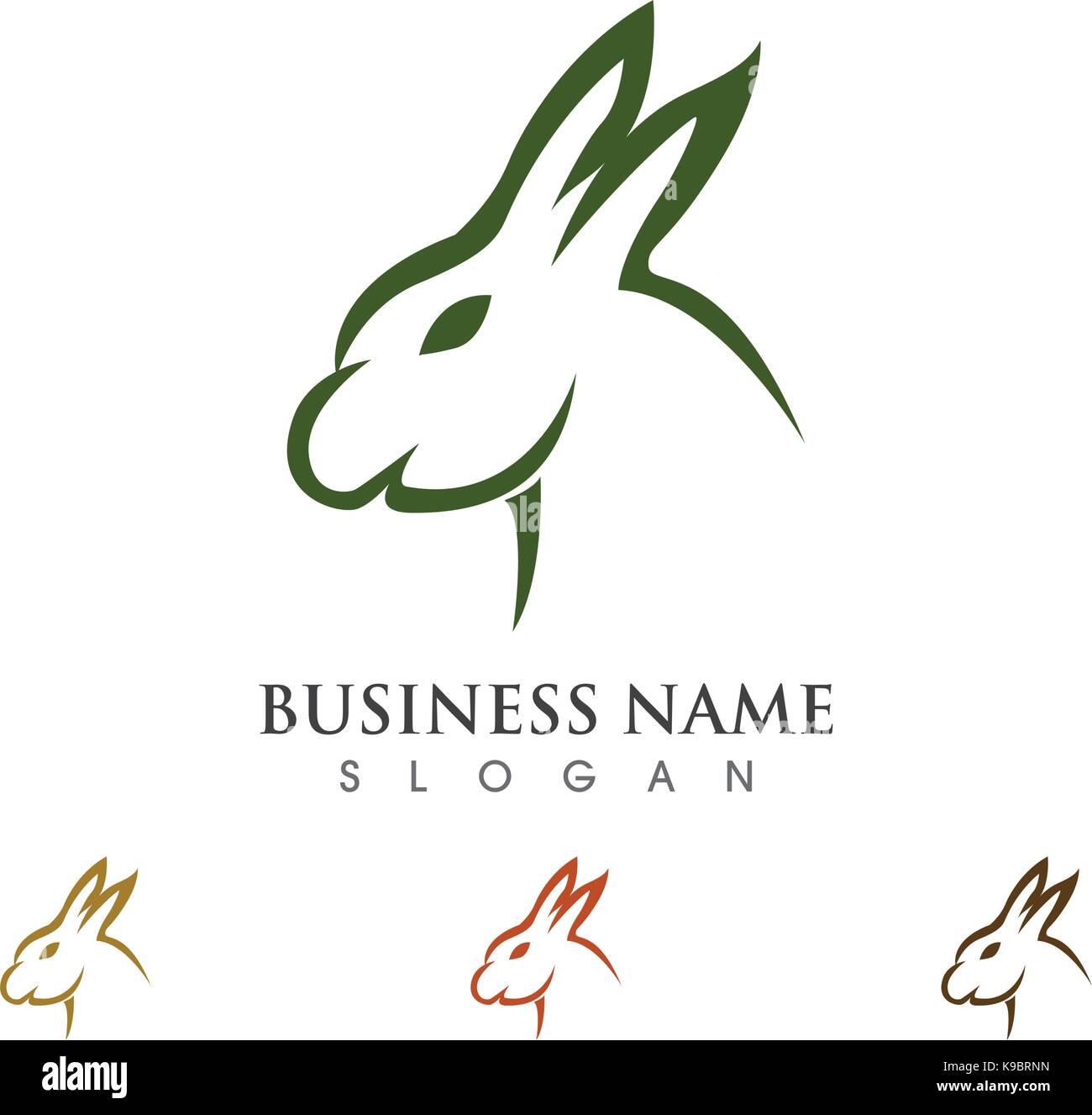 Rabbit Logo template vector icon illustration design Stock Vector Image ...