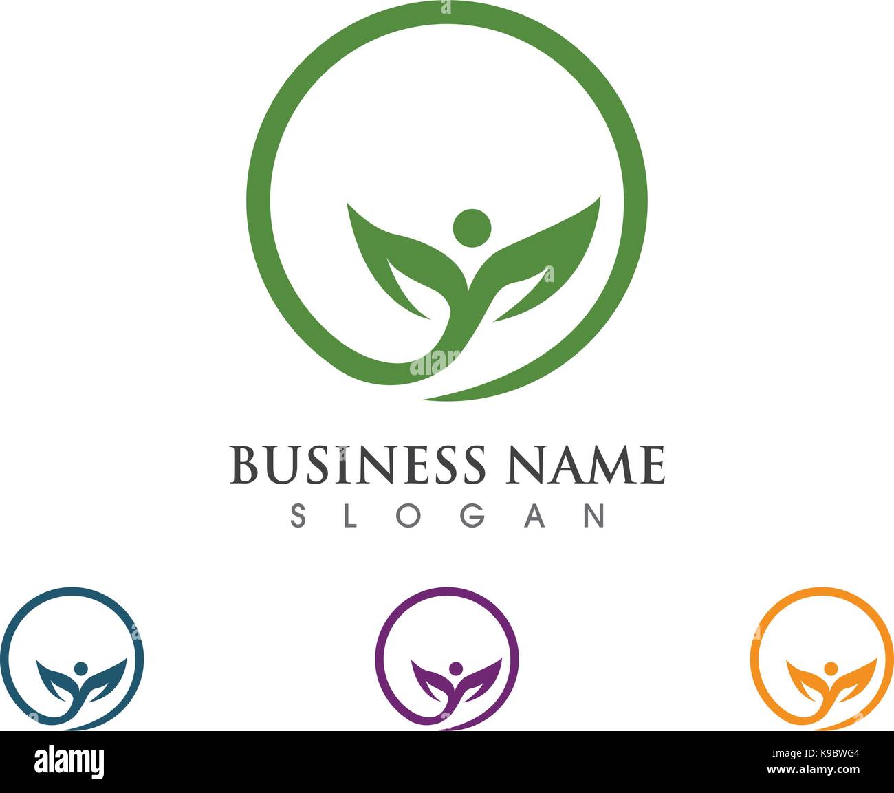 Fun people Healthy Life Logo template vector icon Stock Vector Image ...
