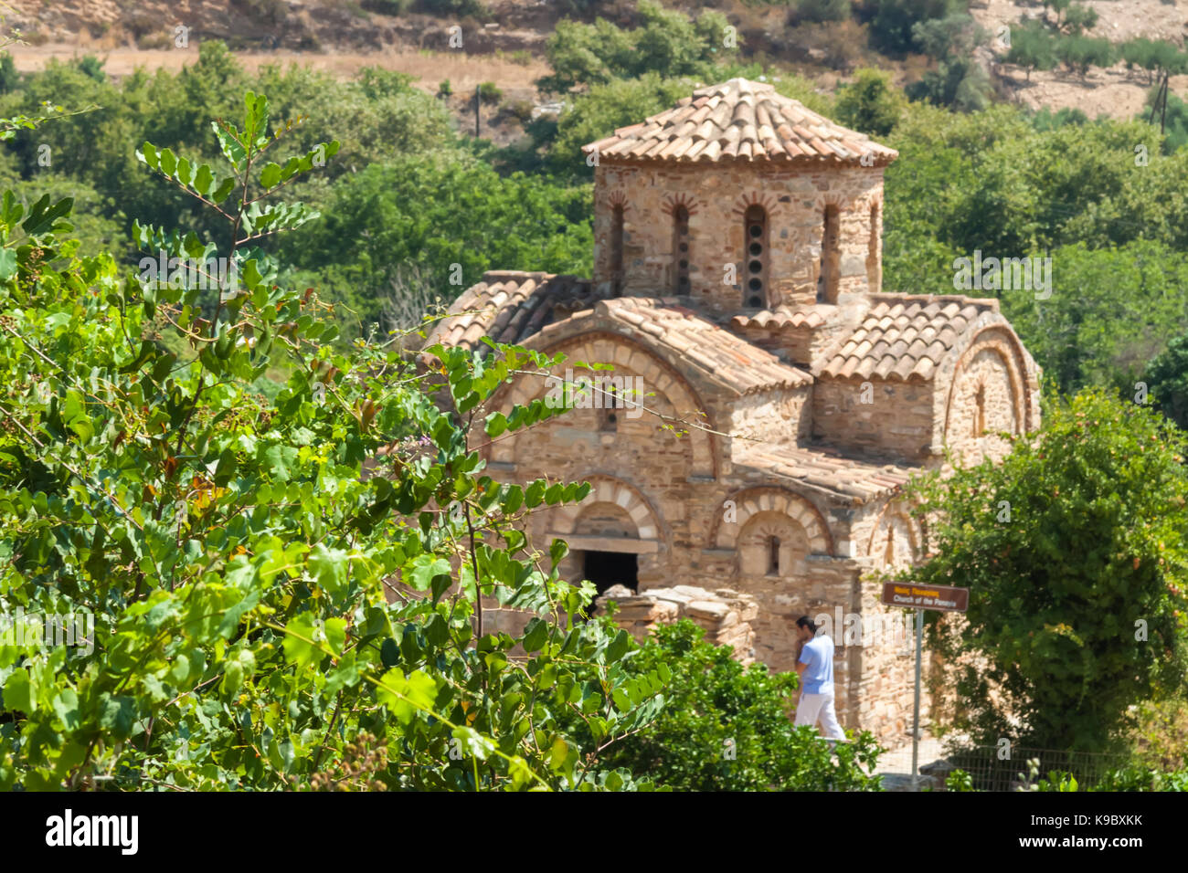 Byzantine church of the Panagia (Holy Mother). Fodele, Crete, Greece ...