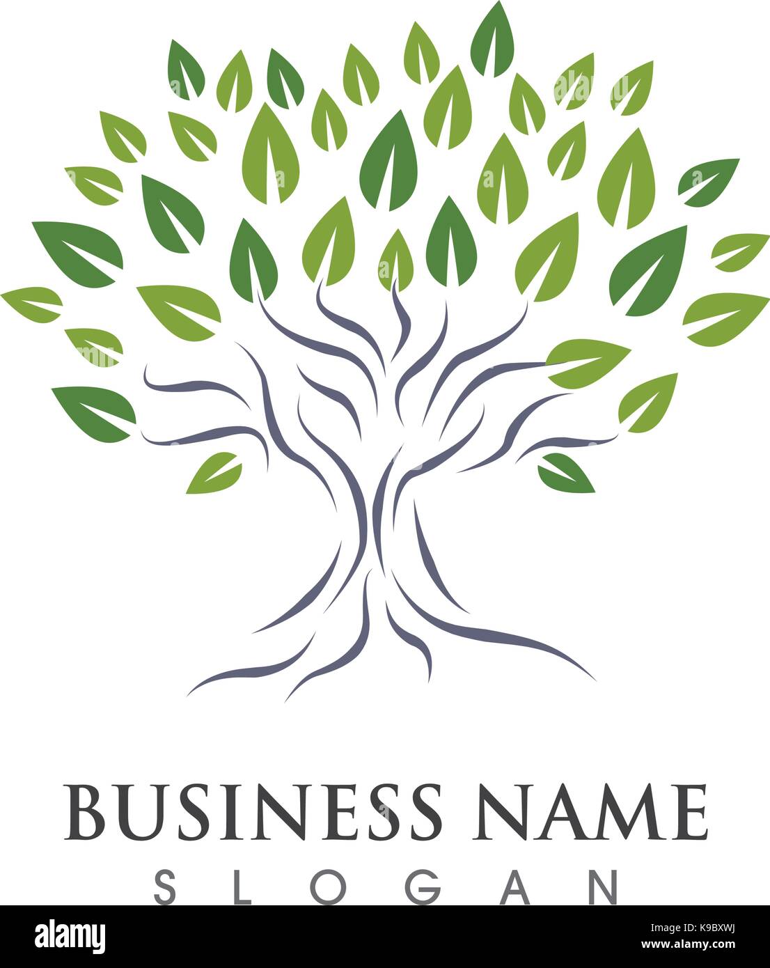 Tree icon logo template vector illustration Stock Vector Image & Art ...