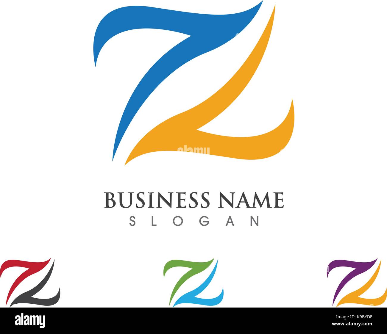 Z Letter Logo Business Template Vector icon Stock Vector Image & Art ...