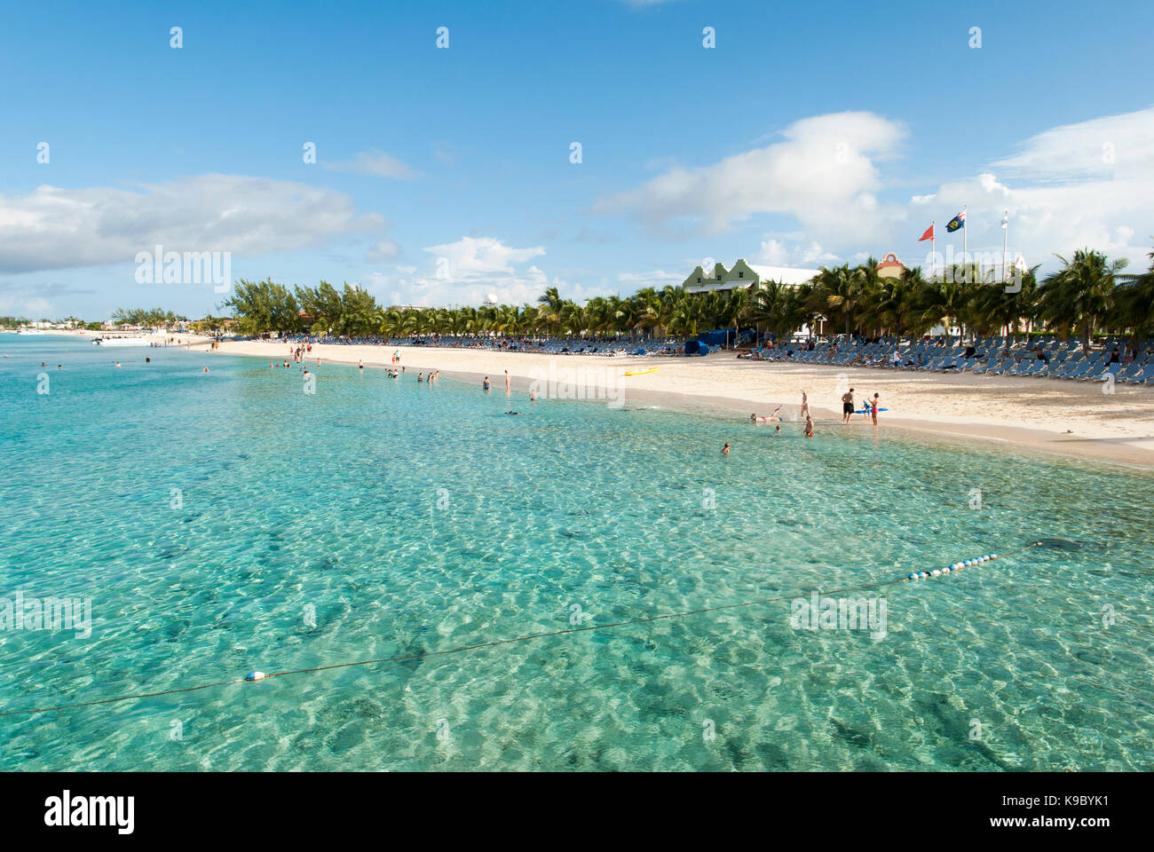The crystal clear water on Grand Turk island beach (Turks and Caicos ...