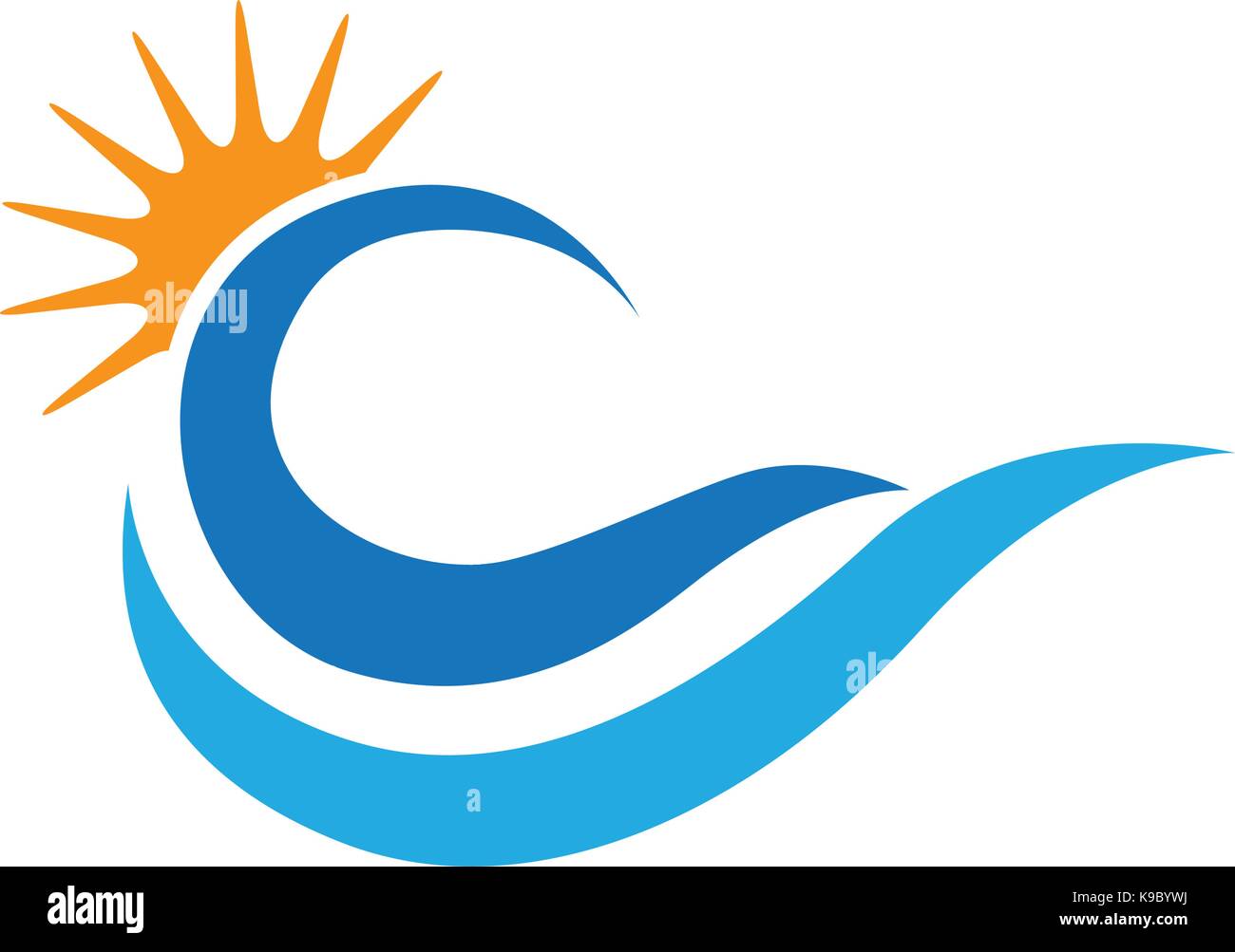 Water Wave symbol and icon Logo Template vector Stock Vector Image ...