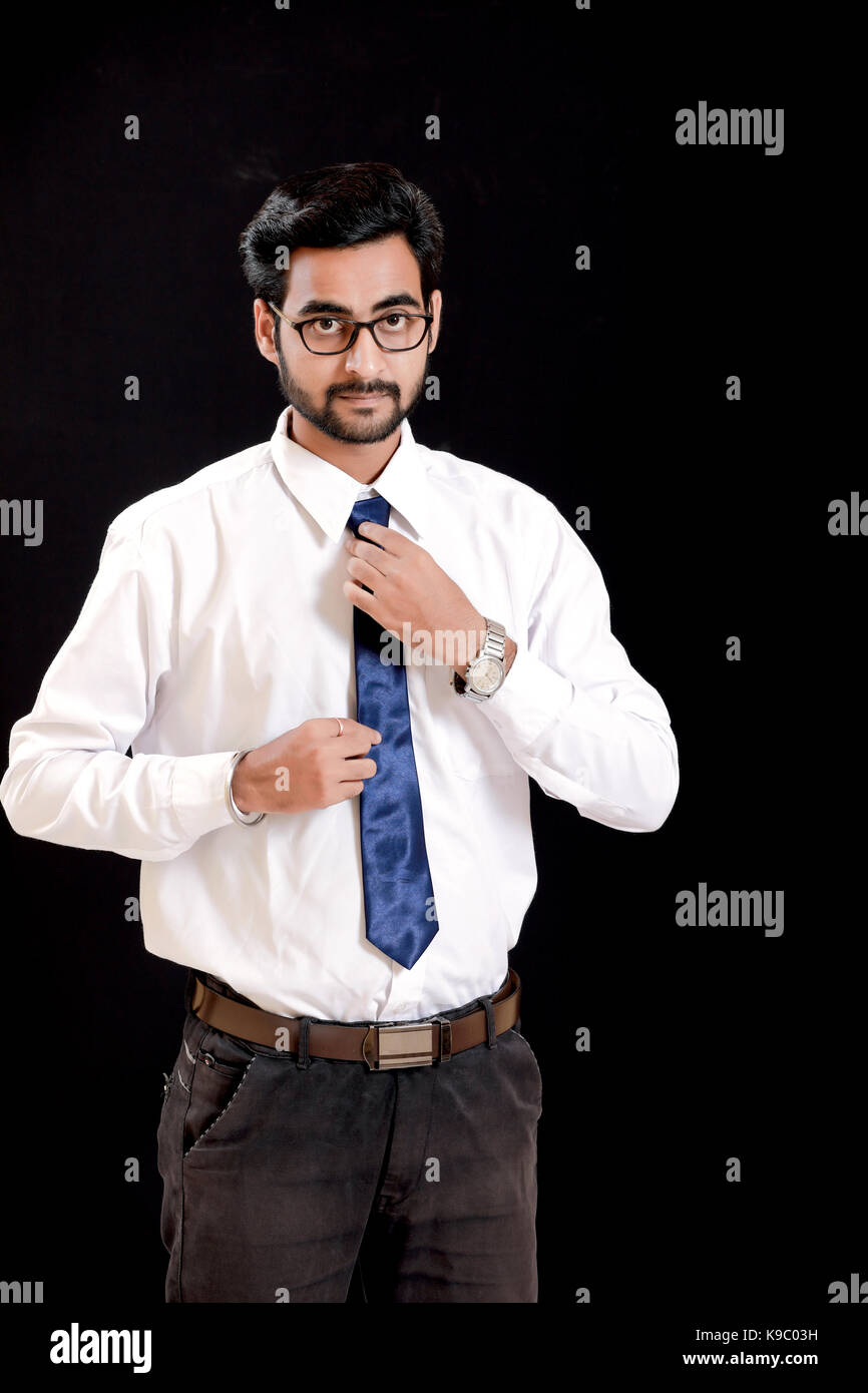 Indian young man on spectacles Stock Photo - Alamy