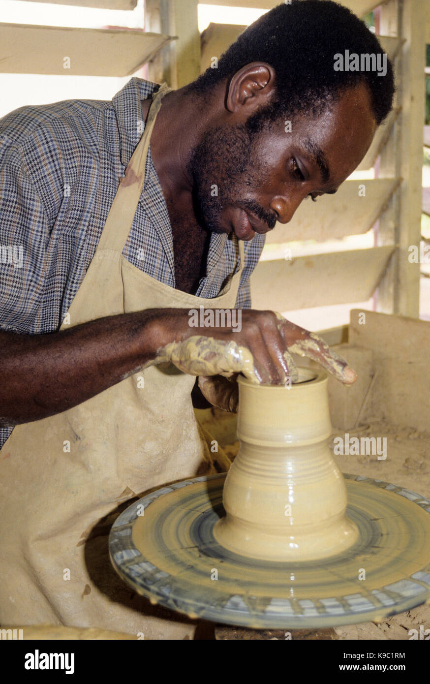 Katiola, Ivory Coast, Cote d'Ivoire. Senoufo Potter at Work at the ...