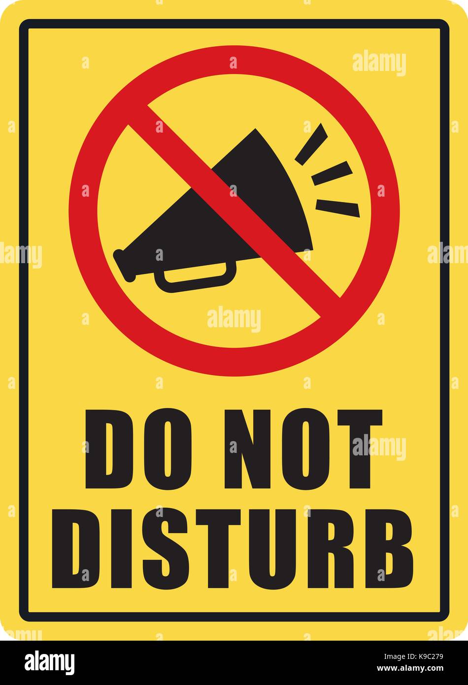 do not disturb warning sign Stock Vector Image & Art - Alamy