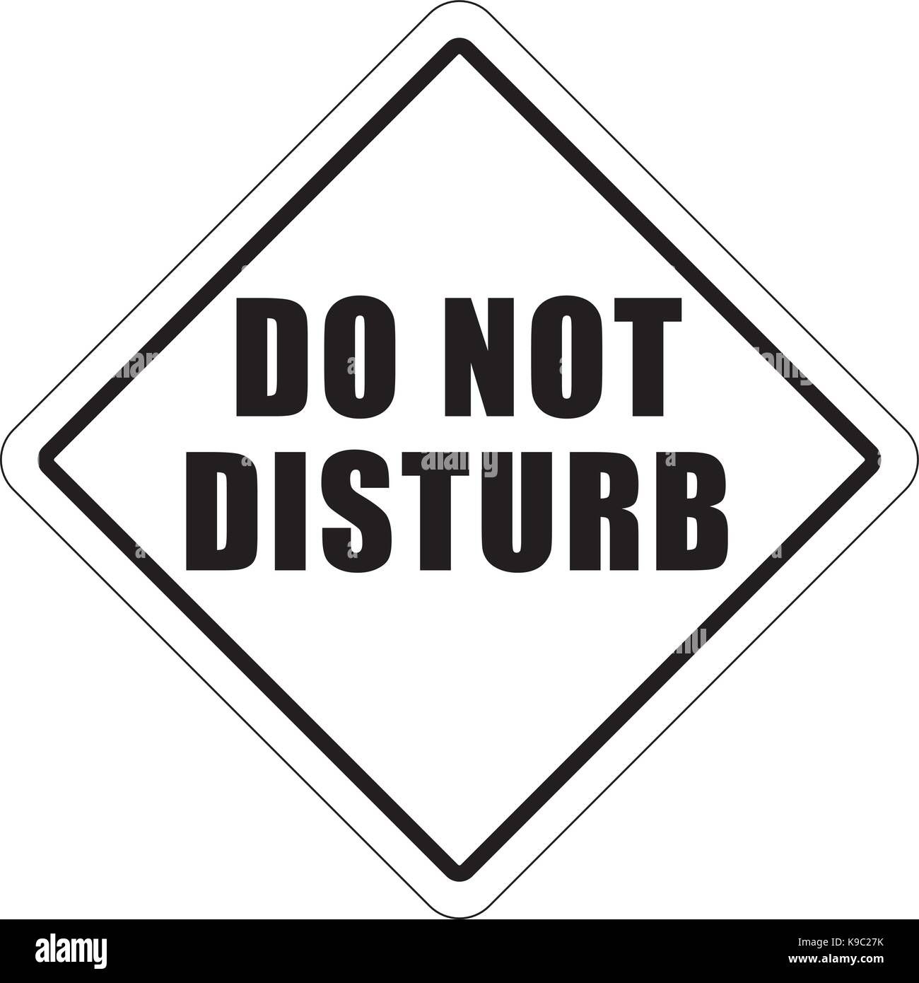 Do Not Disturb Warning Sign Stock Vector Image And Art Alamy