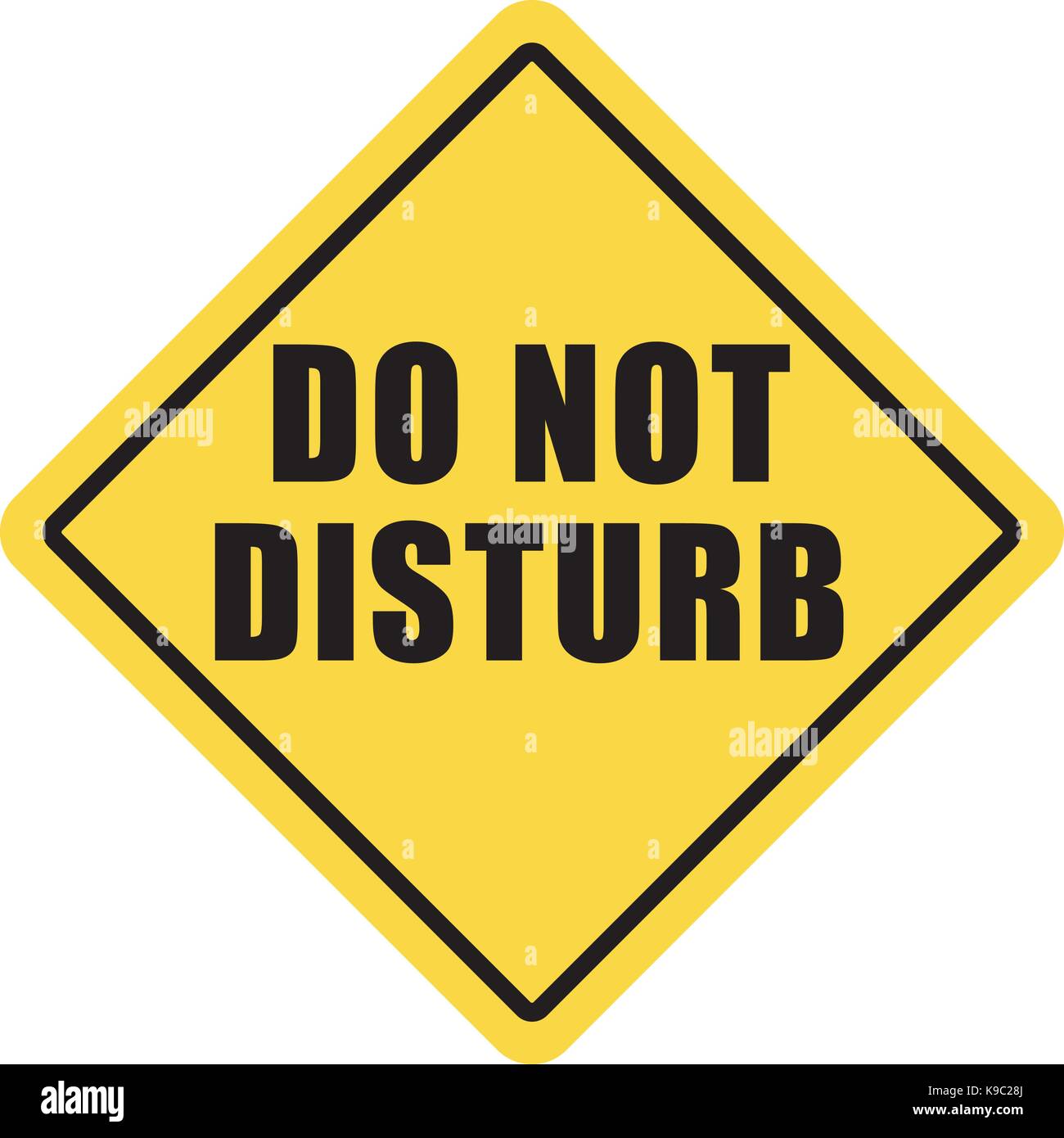 Do Not Disturb Warning Sign Stock Vector Image And Art Alamy