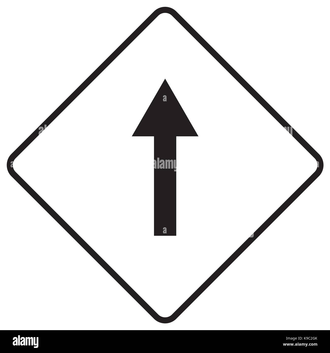 Go straight traffic sign Stock Vector Image & Art - Alamy