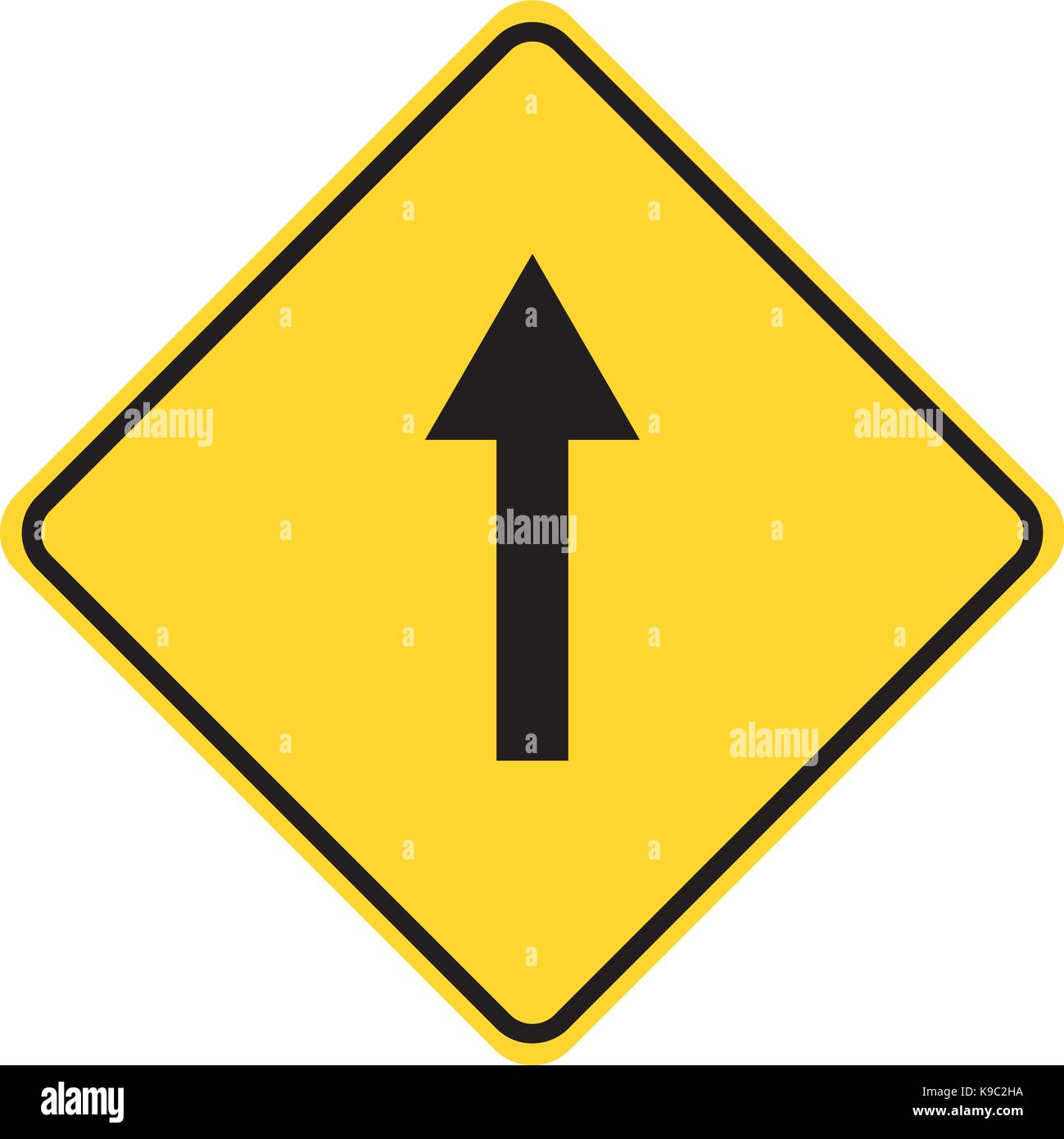 Go straight traffic sign Stock Vector Image & Art - Alamy