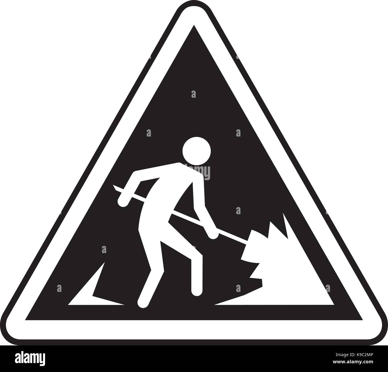Slow down men work sign hi-res stock photography and images - Alamy