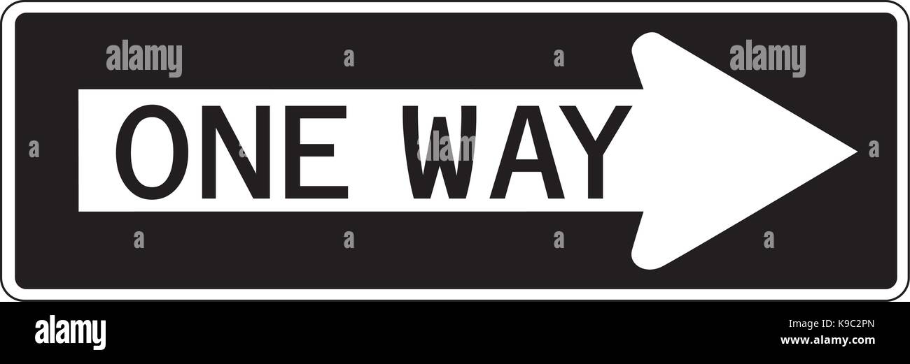 One way traffic sign, illustrator Stock Vector Image & Art - Alamy