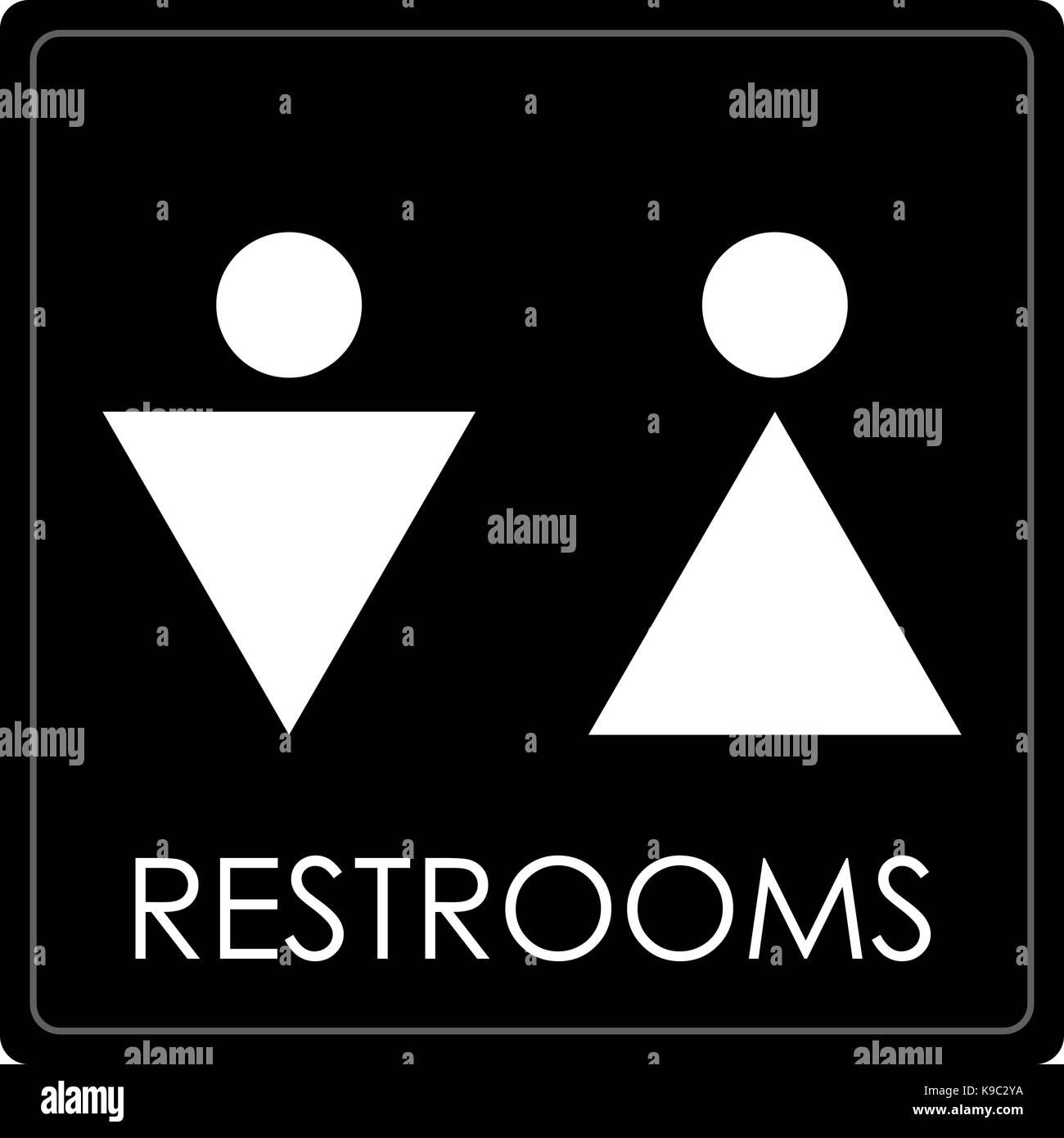 Restroom sign restaurant hi-res stock photography and images - Alamy