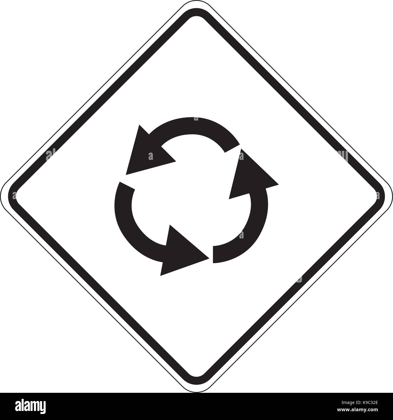 Roundabout Ahead Sign