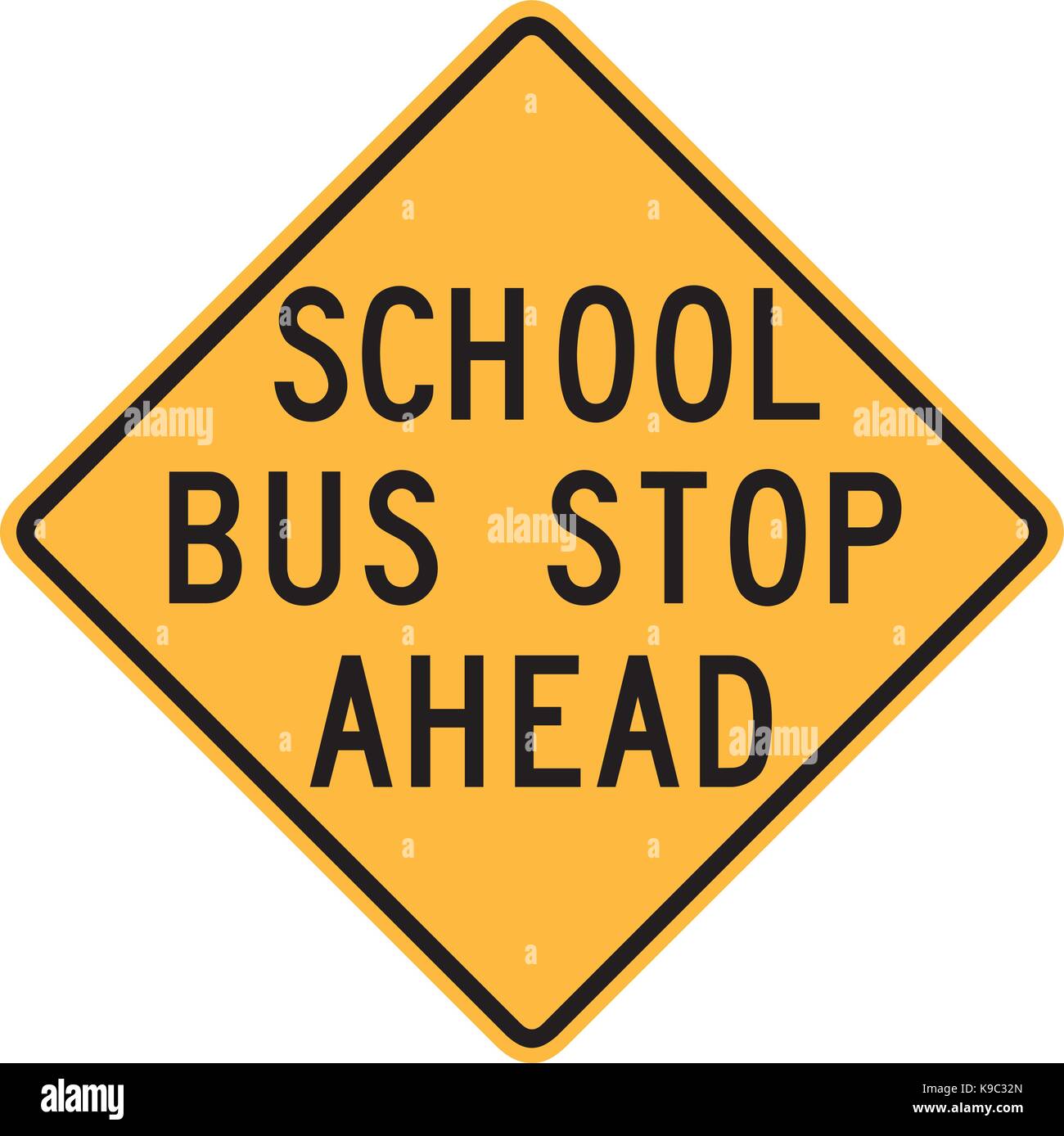 School bus ahead sign hi-res stock photography and images - Alamy
