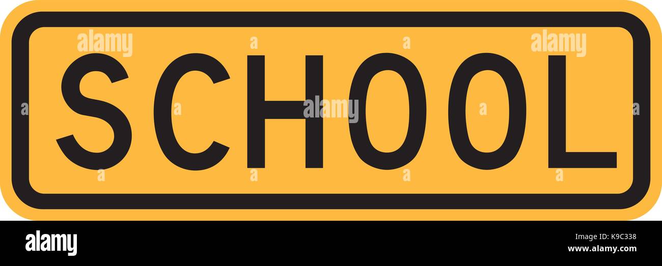 Scool warning sign ahead Stock Vector Image & Art - Alamy