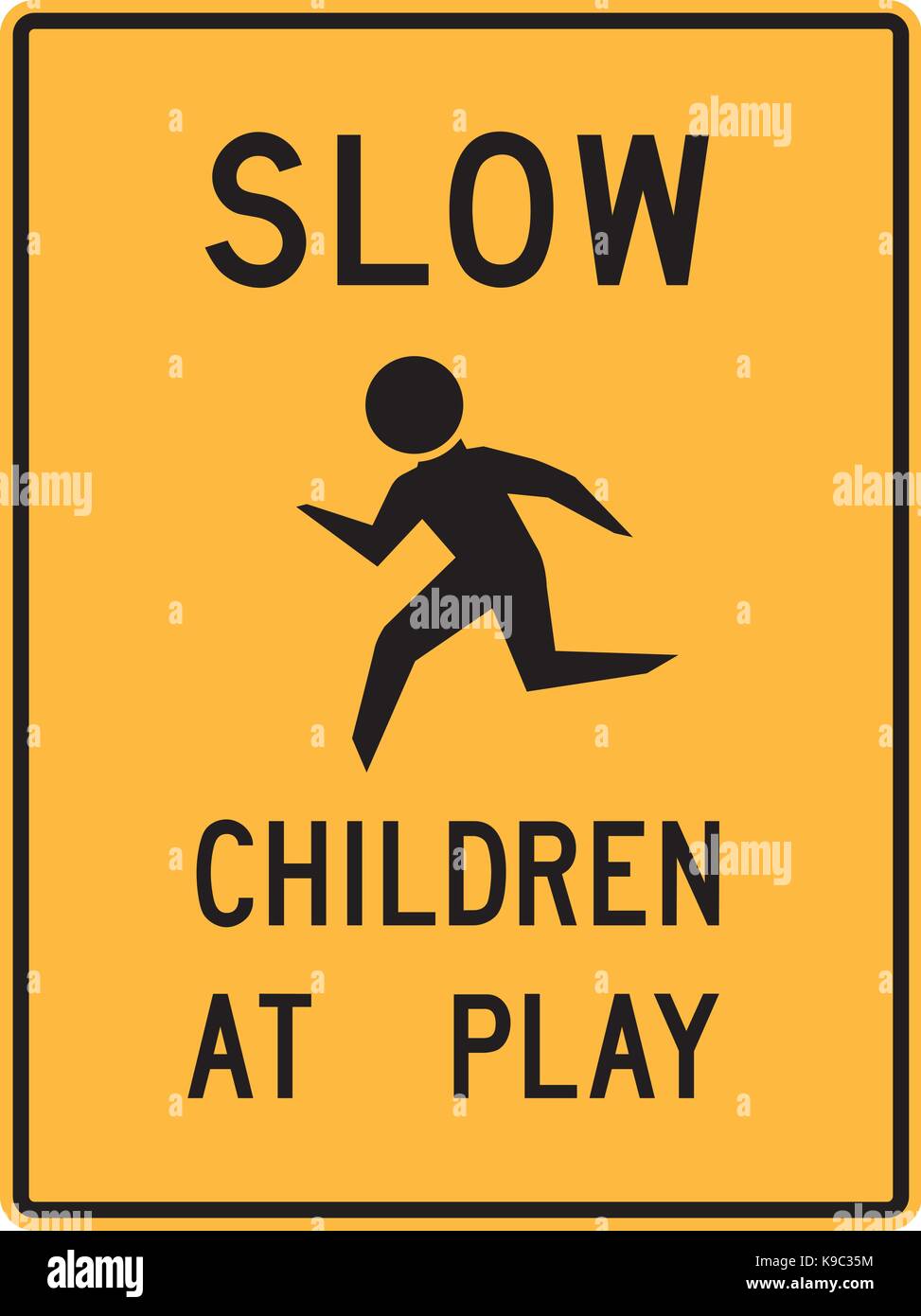 Children at play road information sign Stock Vector Image & Art - Alamy