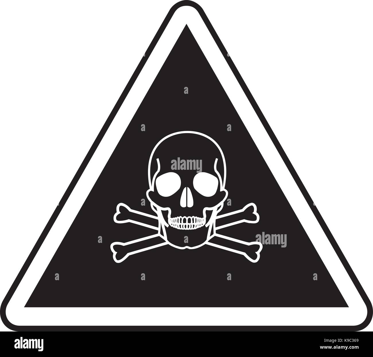 Toxic Skull And Crossbones Triangle