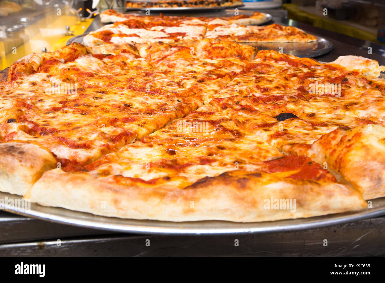 Authentic New York City style Italian pizza pie Stock Photo - Alamy